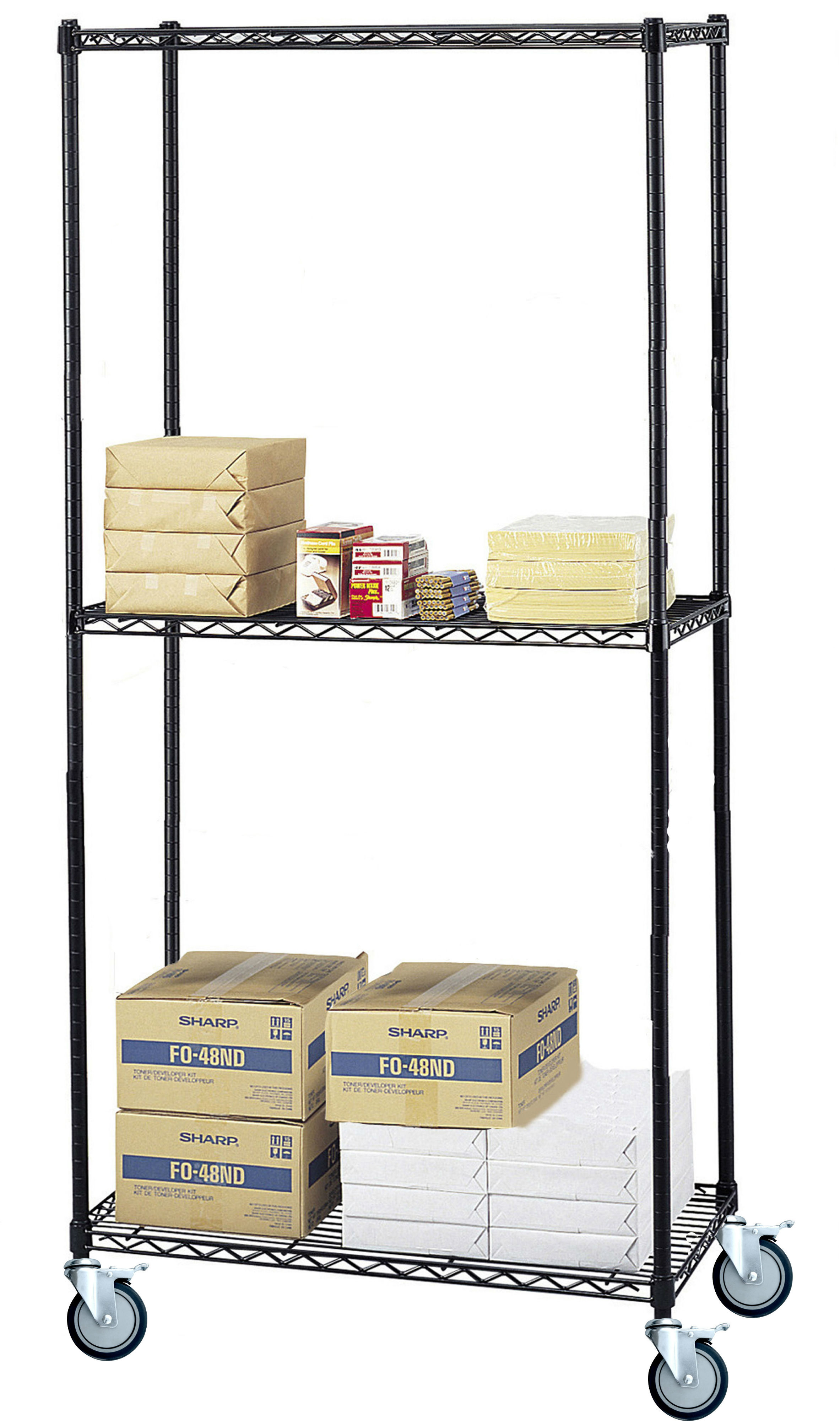 Black Wire Shelf Trucks by Omega Products Corporation