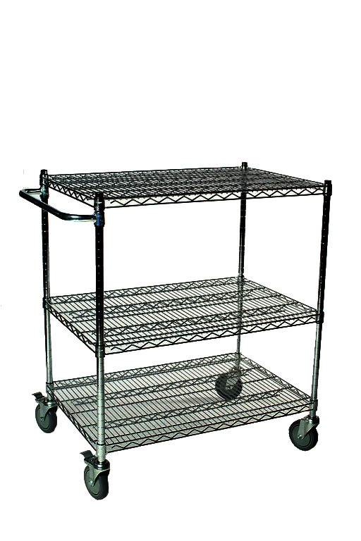 Black Wire Shelf Carts by Omega Products Corporation