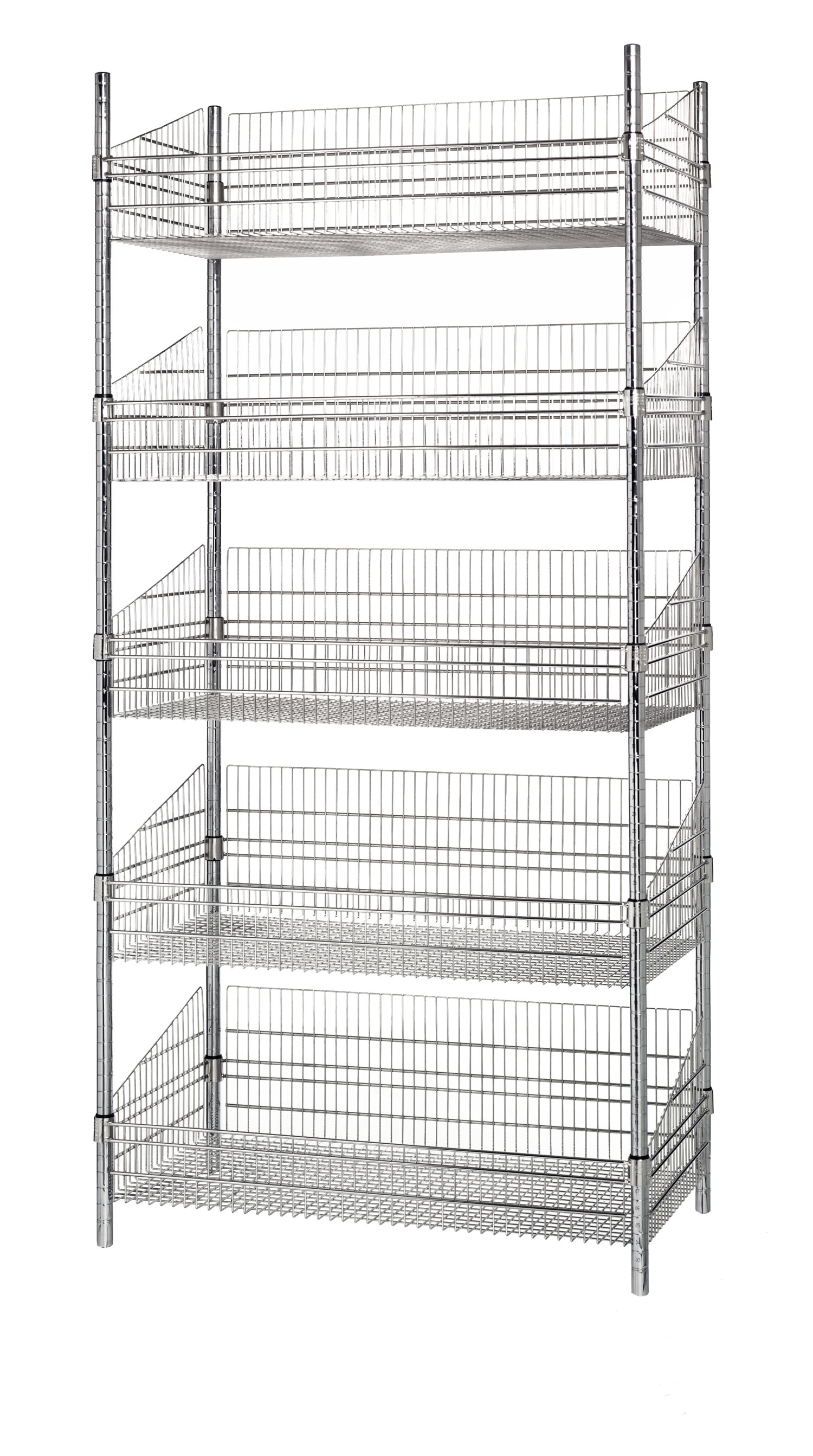 5 Tier Basket Wire Shelving Units by Omega Products Corporation