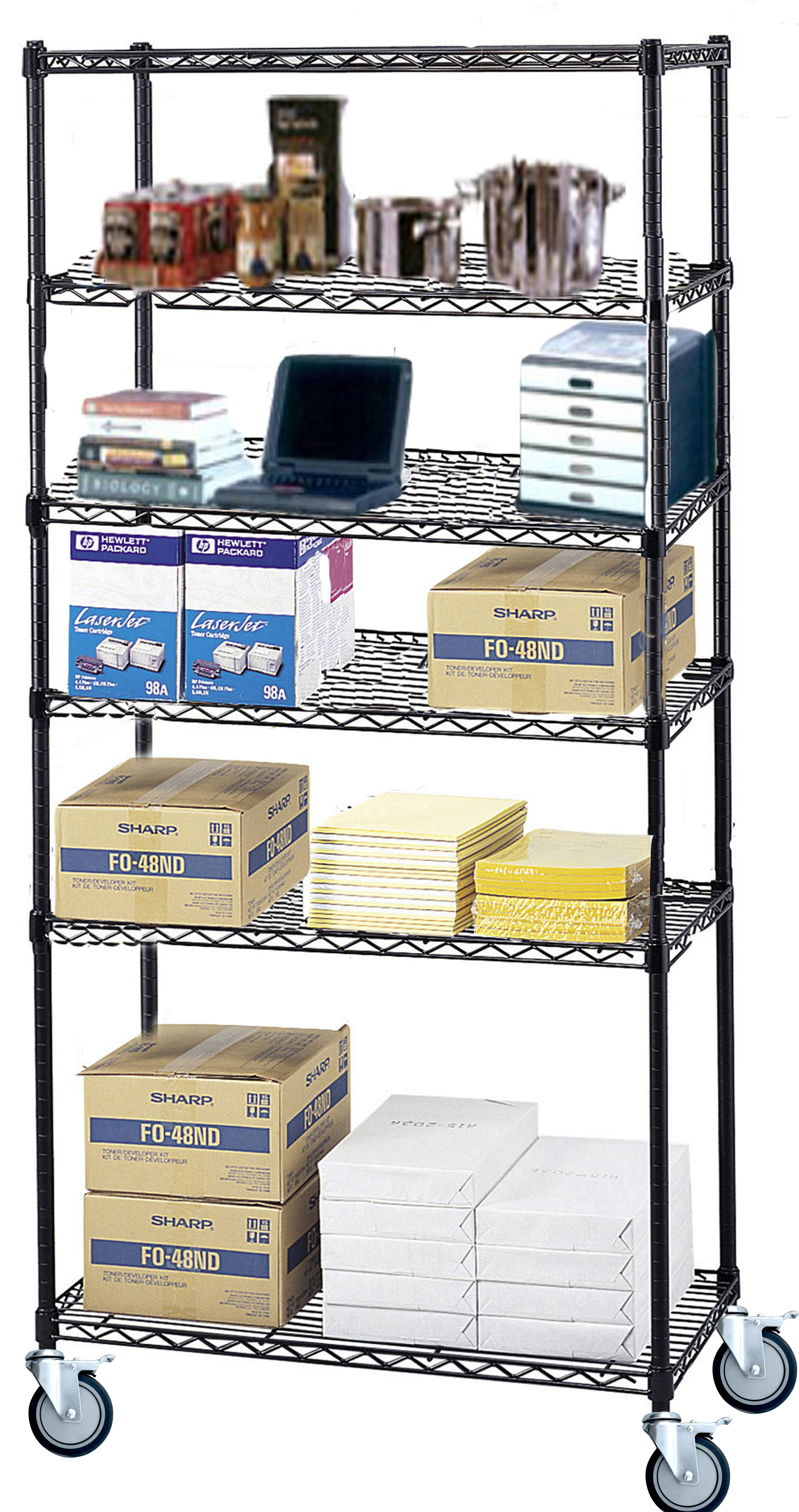 Black Wire Shelf Trucks by Omega Products Corporation