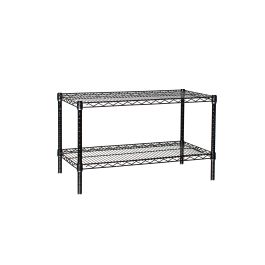 14" Deep x 30" Wide x 36" High 2 Tier Black Starter Shelving Unit by ...
