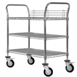 3 Tier Heavy Duty Wire Utility Carts by Omega Products Corporation