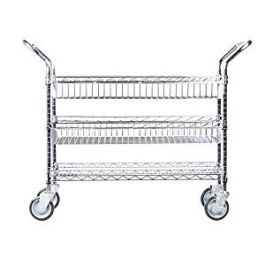 14" Deep x 36" Wide x 39" High 3 Tier (2Wx1BSK) Chrome Combination ...