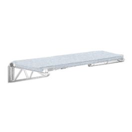 14" Deep x 24" Wide x 7" High Fixed Solid Galvanized Wall Mount ...