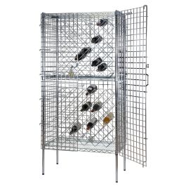 Stationary Chrome Wine and Liquor Security Cages by Omega Products ...