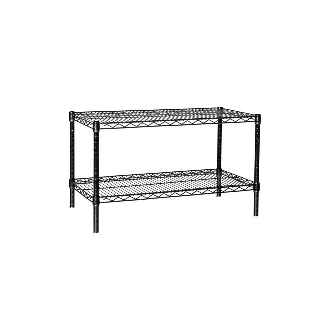 24" Deep x 42" Wide x 36" High 2 Tier Black Add-On Shelving Unit by ...