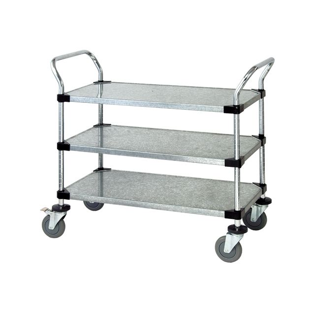 18" Deep x 48" Wide x 39" High 3 Tier Heavy Duty Chrome Wire Utility ...