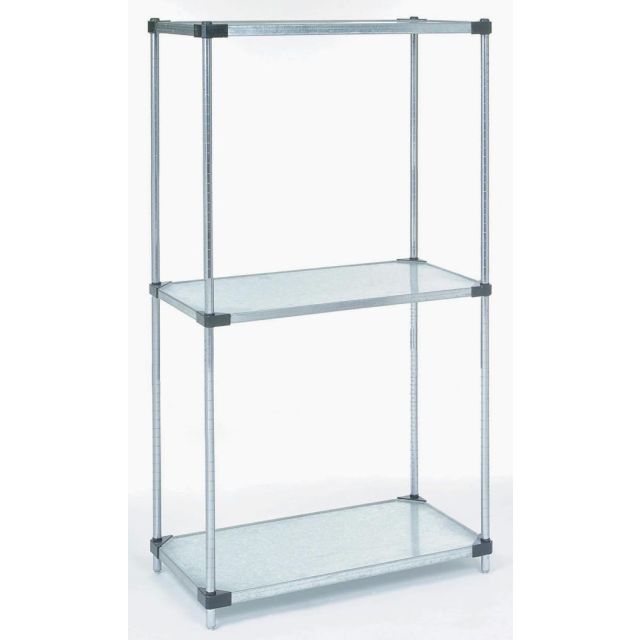 14" Deep x 54" Wide x 80" High 3 Tier Solid Galvanized Steel Add-On ...