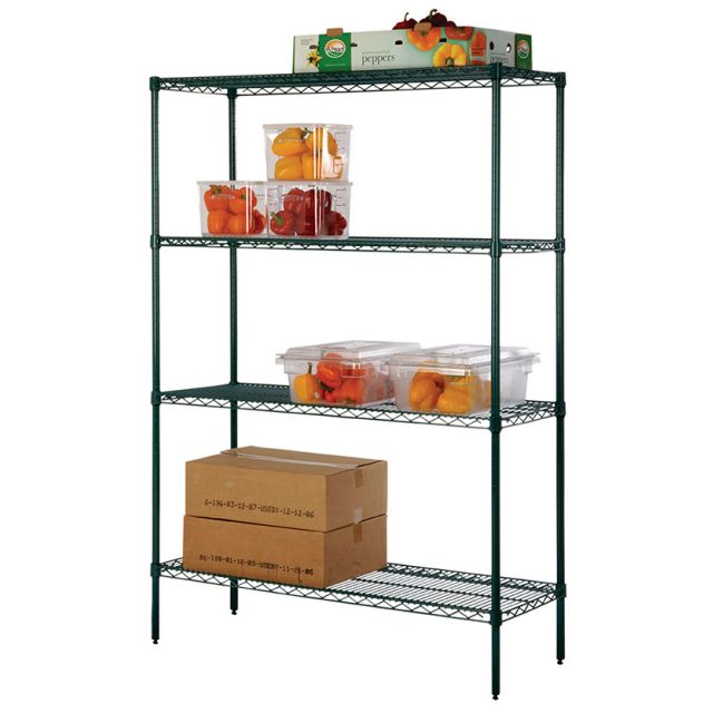 36" Deep x 48" Wide x 96" High 4 Tier Freezer Add-On Shelving Unit by ...
