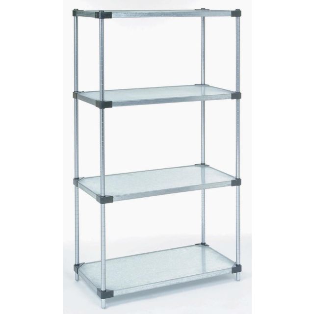21" Deep x 30" Wide x 74" High 4 Tier Solid Galvanized Steel Add-On ...