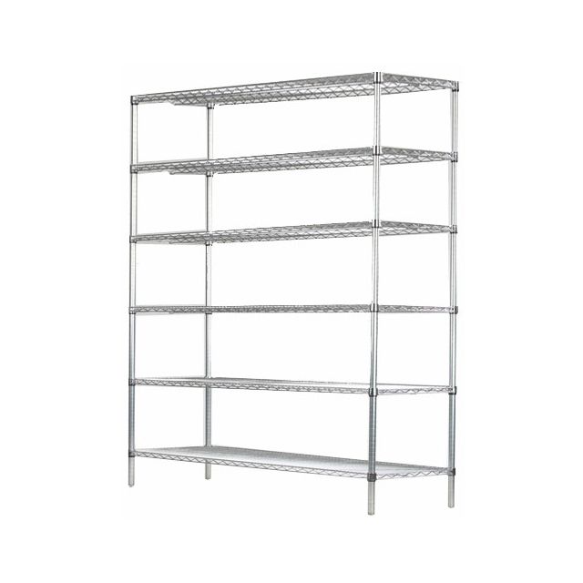 30" Deep x 42" Wide x 80" High 6 Tier Chrome Add-On Shelving Unit by ...