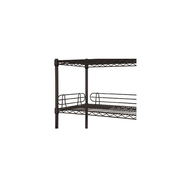 36" Deep x 72" Wide x 69" High 5 Tier Black Wire Shelf Truck with 800 ...