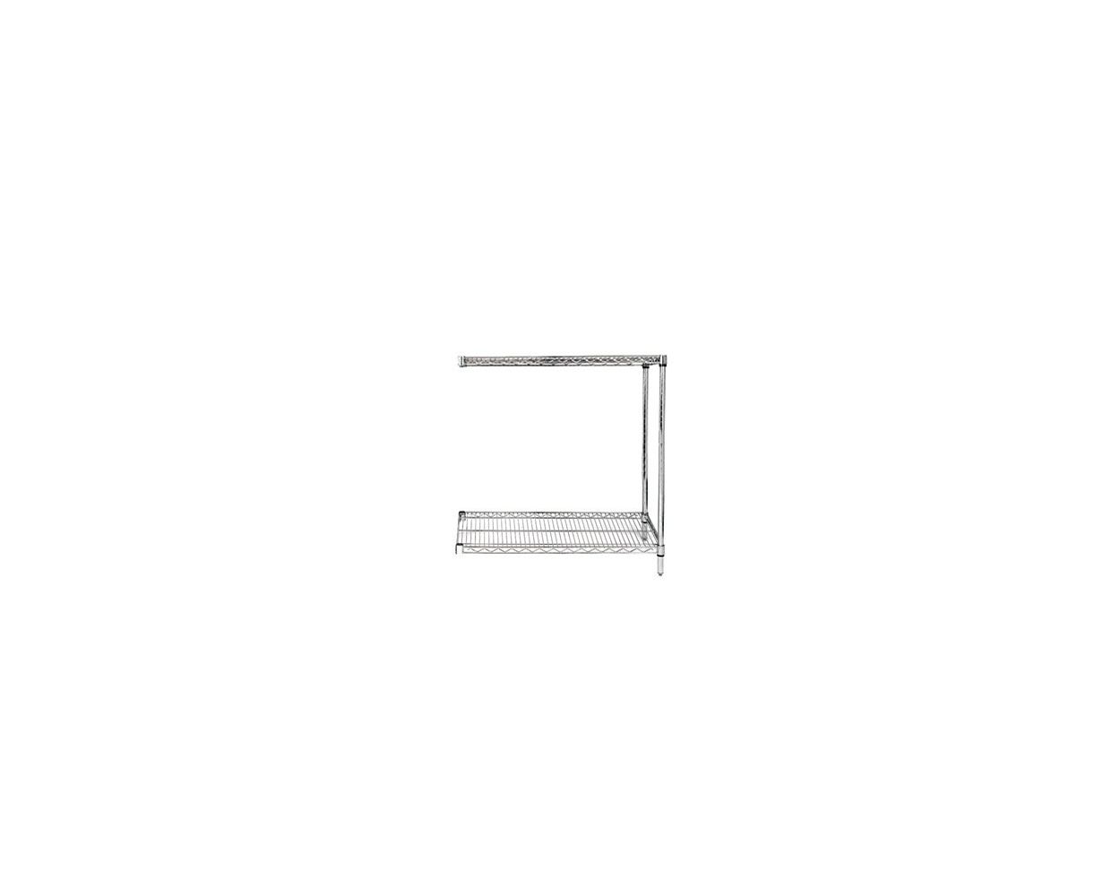 36" Deep x 48" Wide x 36" High 2 Tier Chrome Add-On Shelving Unit by ...