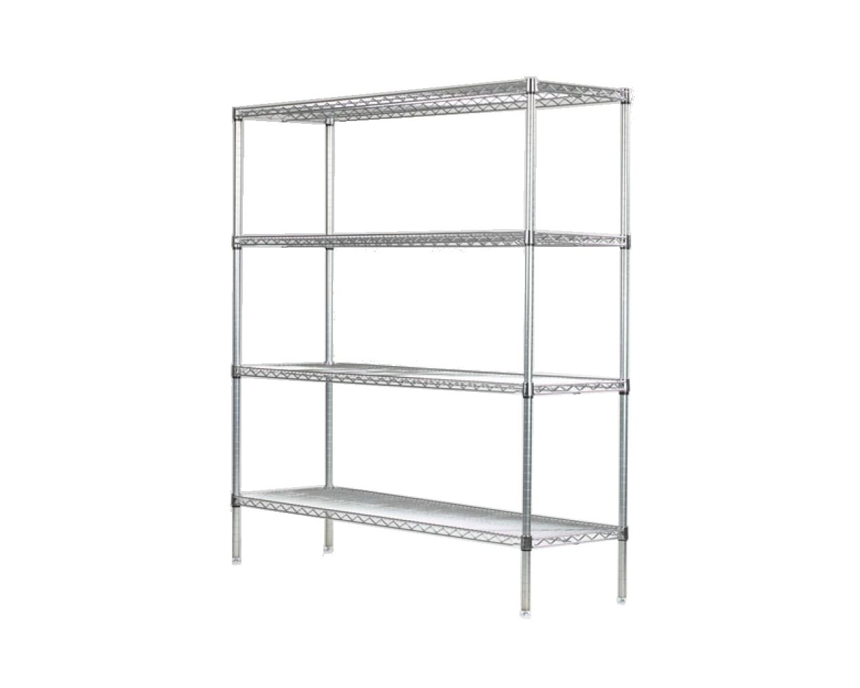 18" Deep x 60" Wide x 74" High 4 Tier Starter Shelving Units by Omega ...