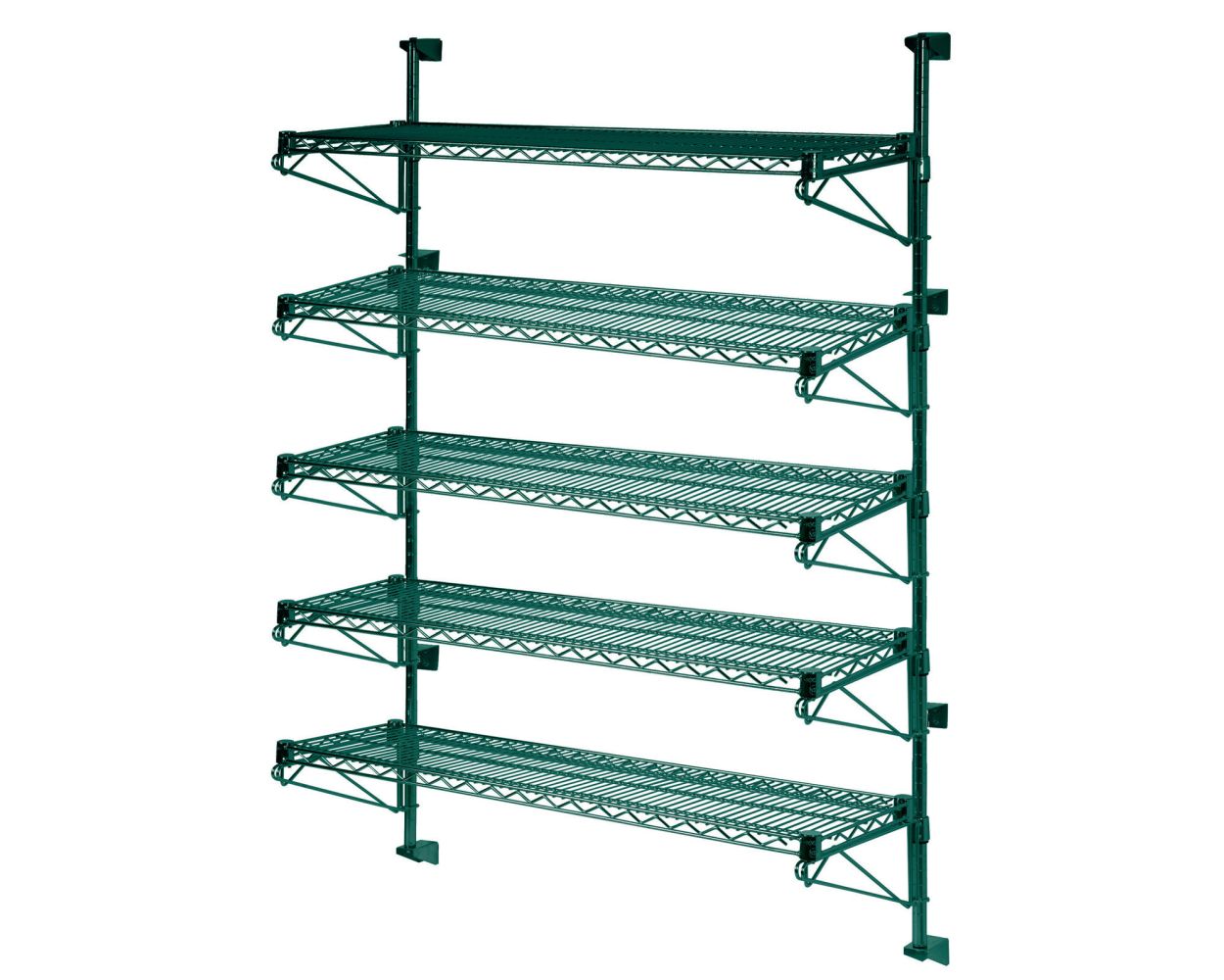 14" Deep x 24" Wide x 54" High Adjustable 5 Tier Freezer Wall Mount ...