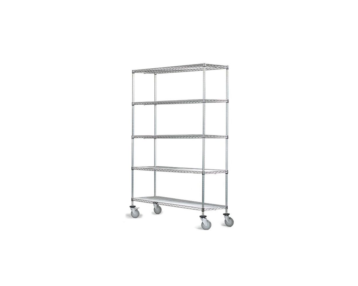 5 Tier Chrome Wire Shelf Truck by Omega Products Corporation