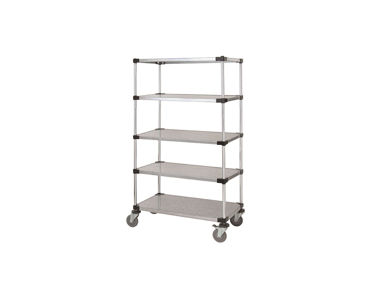 5 Tier Solid Galvanized Mobile Shelving Unit by Omega Products Corporation