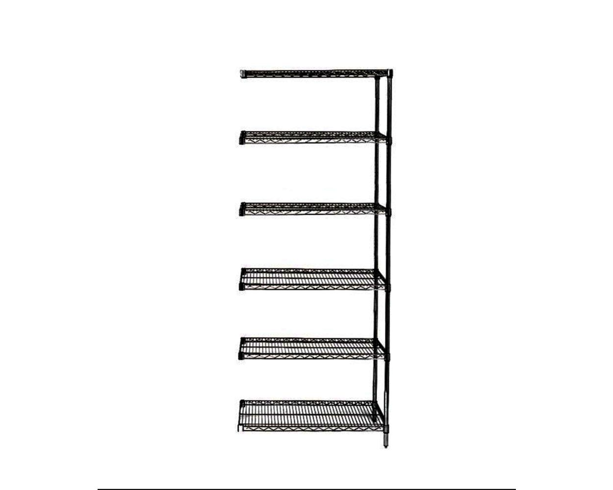 14" Deep x 72" Wide x 74" High 6 Tier Gray Add-On Shelving Unit by ...