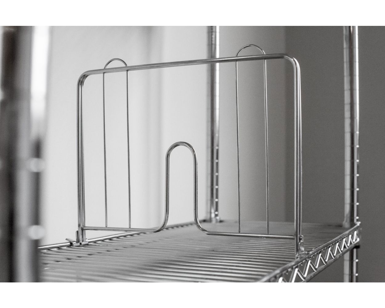 14" Wide Chrome Wire Shelf Divider by Omega Products Corporation