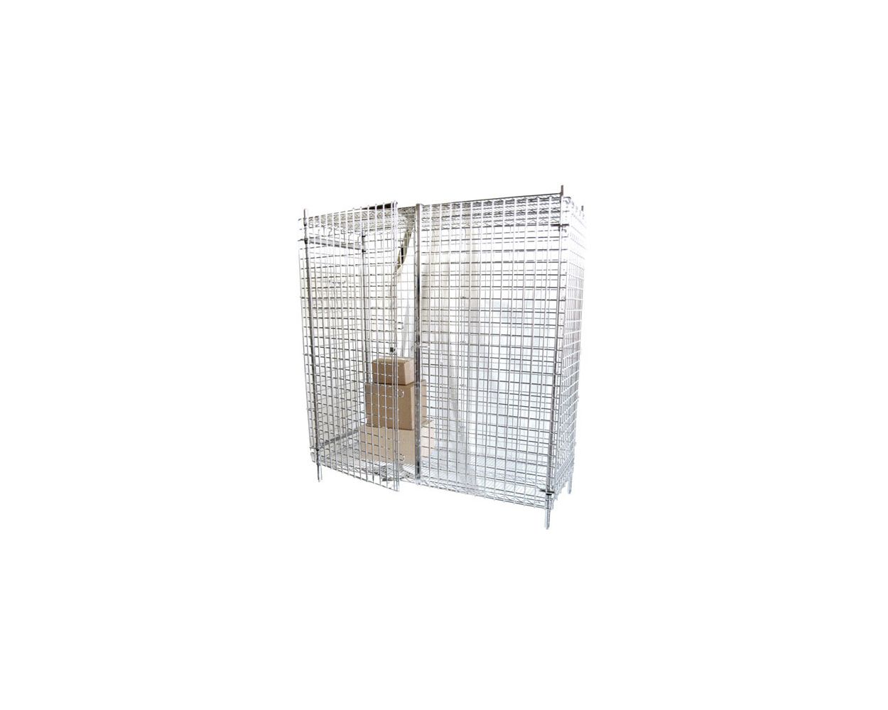 Chrome Stationary Security Cages by Omega Products Corporation